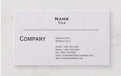 Custom Pearl Business Cards
